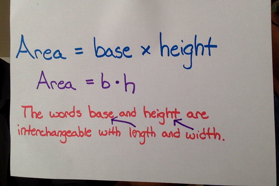 Reviewing area of rectangle, parallelogram and triangle • Teacher Guide