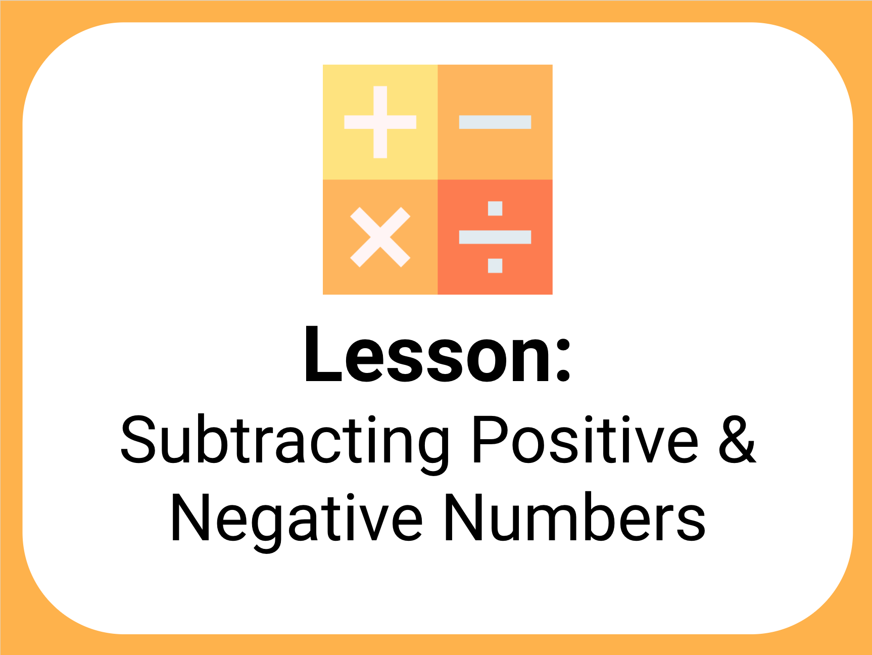 Subtracting Positive From Negative