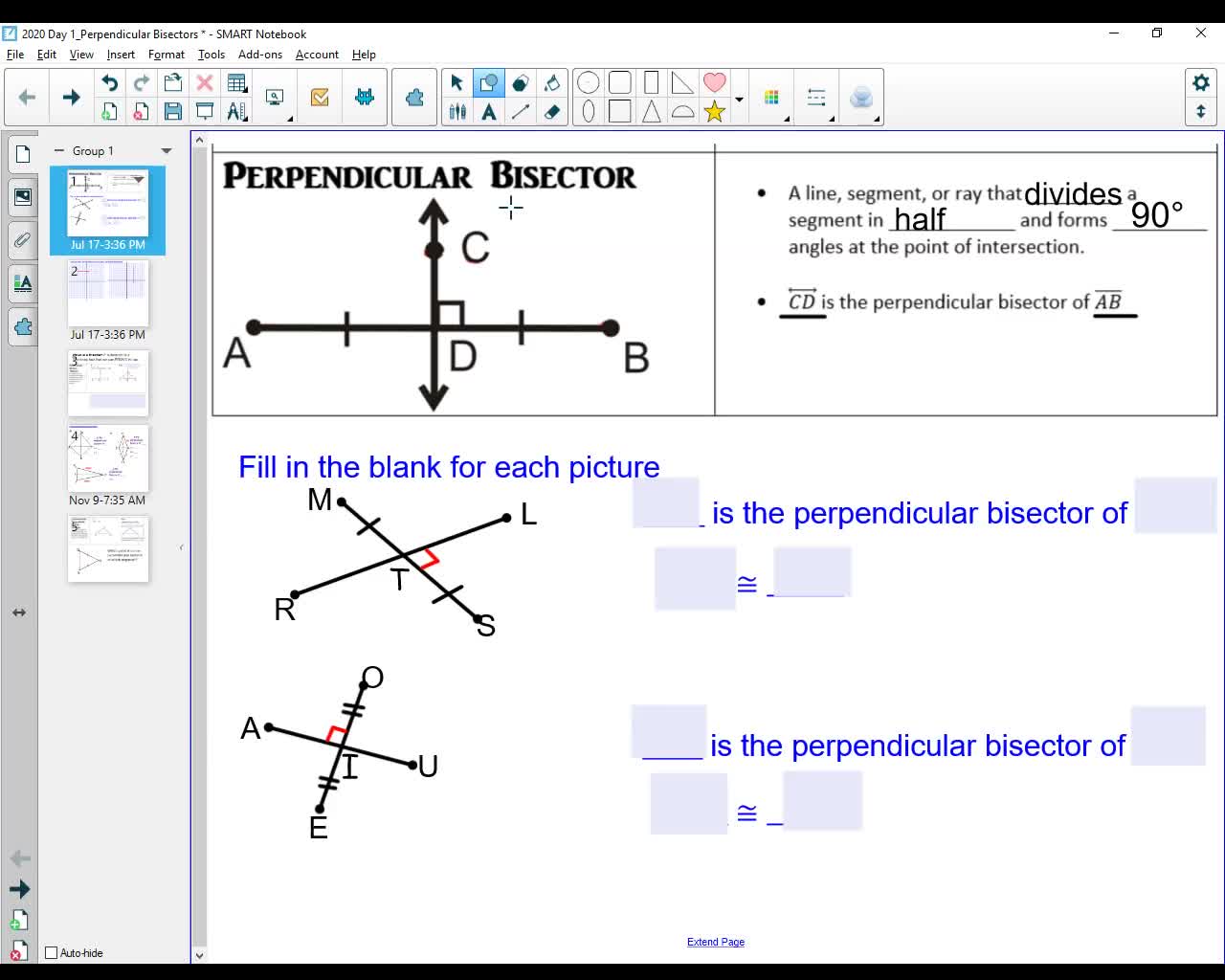 Perpendicular Bisector Of A Triangle Worksheet